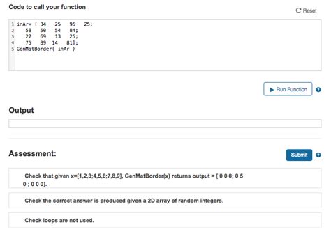 solved write a function called genmatborder that takes an n