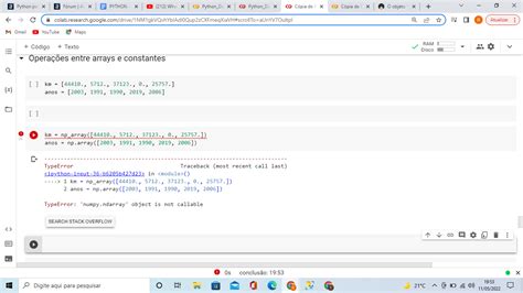 numpy ndarray object is not callable python para data science