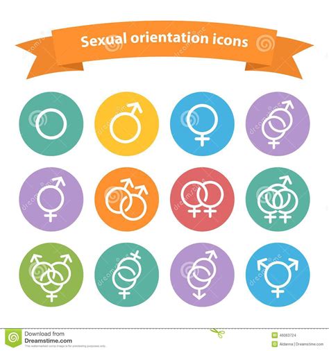vector sexual orientation white web icons symbol stock vector