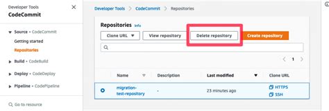 migration to aws codecommit aws codepipeline and aws codebuild from