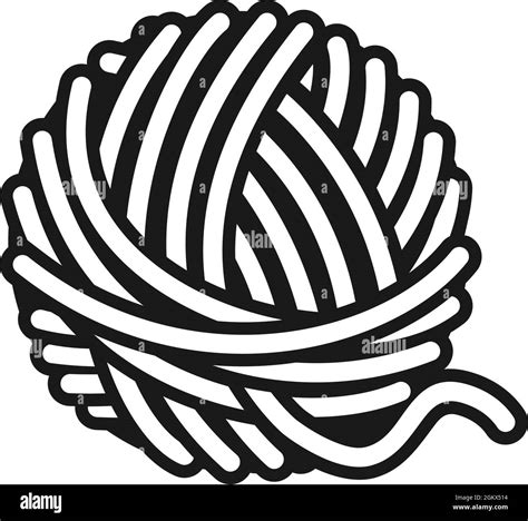 Yarn Ball Or Ball Of Wool For Knitting In Vector Icon Stock Vector