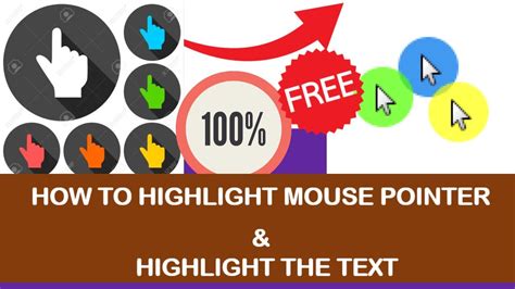 how to highlight mouse pointer and text free mouse pointer