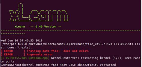 machine learning why does xlearn fit function causes kernel crashes