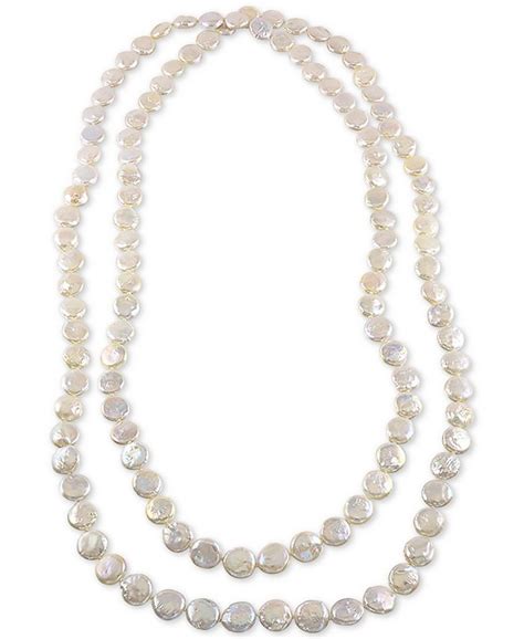 Macys 64 Cultured Freshwater Endless Coin Pearl 12 13mm Strand