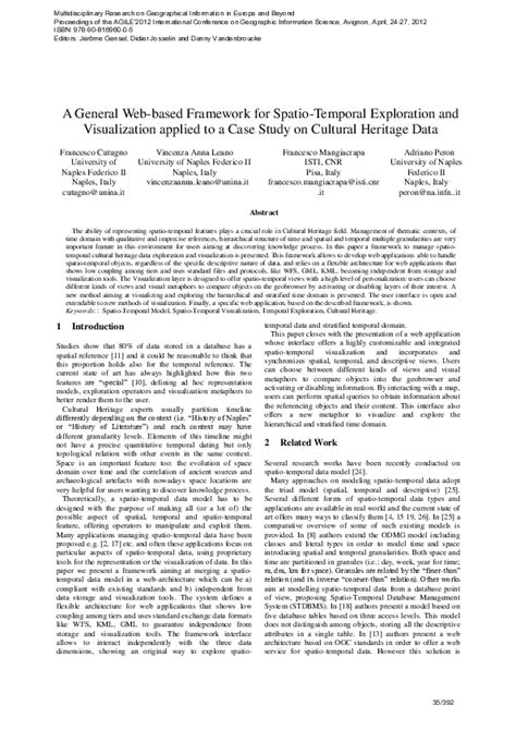 Pdf A General Web Based Framework For Spatio Temporal Exploration And