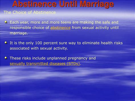 Ppt Abstinence A Responsible Decision Powerpoint Presentation Free
