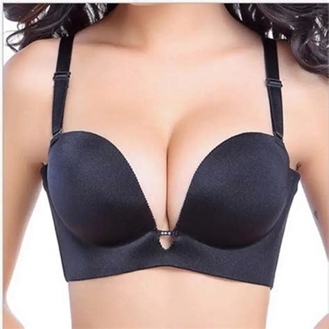Deruilady Super Push Up Bra Half Cup Sexy Backless Strapless Underwear