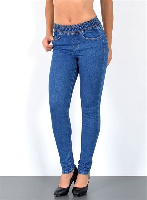 Esra Stretch Jeans J440 Damen High Waist Skinny Jeans Elastischer