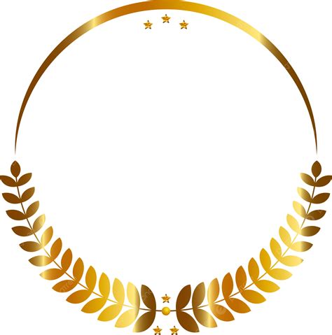 Folhas De Ouro De Luxo Círculo Moldura De Casamento Vetor De Coroa De