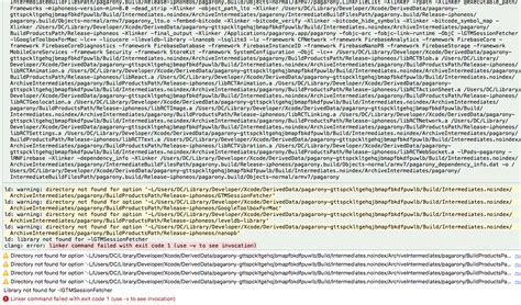 ios react native build release linker command failed with exit code