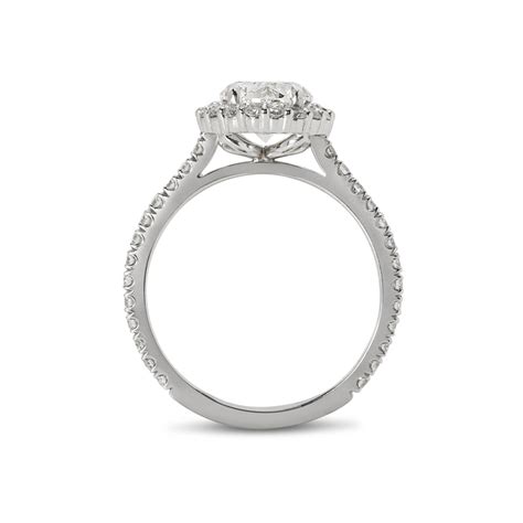 Oval Shape Lab Grown Diamond Halo Engagement Ring Reve Diamonds