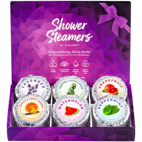 Cleverfy Shower Steamers Aromatherapy Compact Variety Pack Of 6