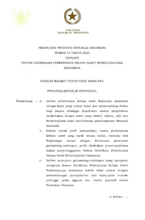 Sistem Sertifikasi Perkebunan Kelapa Sawit Berkelanju