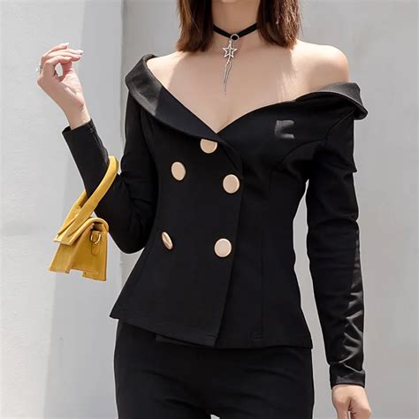 Buy Autumn New Womens Tops And Blouses Blazers Off