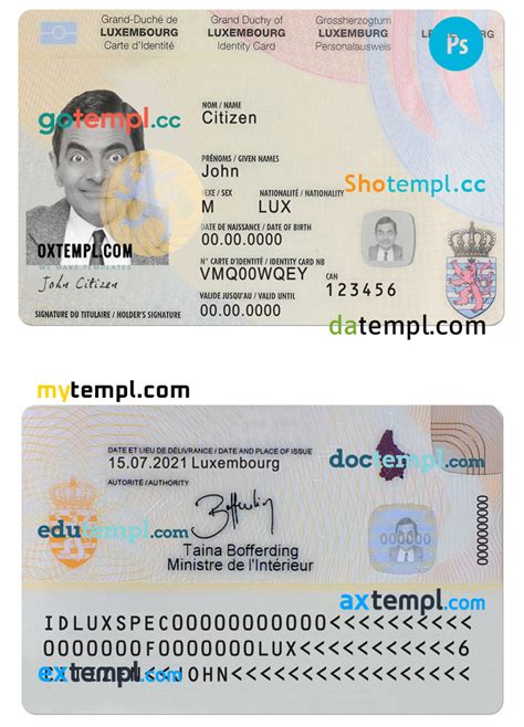 Suriname Id Card Psd Template Completely Editable