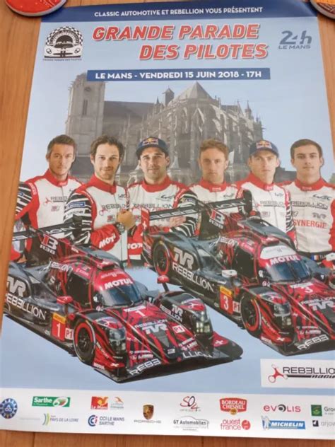 Affiche Poster Grande Parade 24 Heures Du Mans 24h 2018 Non Pliée 34 48