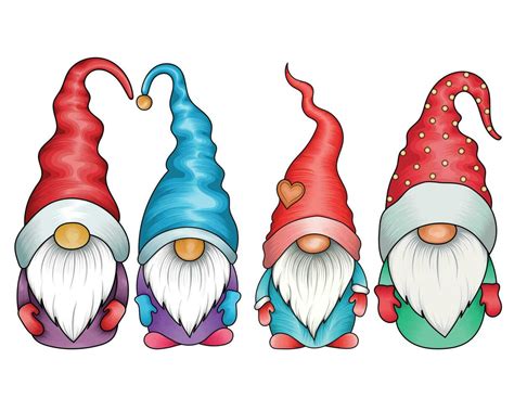 Hand Drawn Christmas Gnome Clipart 23902642 Vector Art At Vecteezy