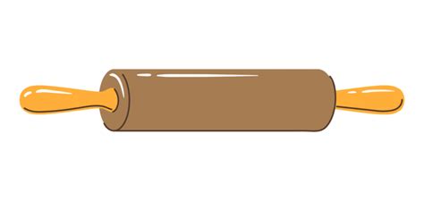 Rolling Dough Vector Art Png Rolling Pin For Dough Kitchenware Vintage