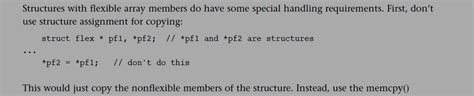 c why for structure with flexible array member we shouldn t use
