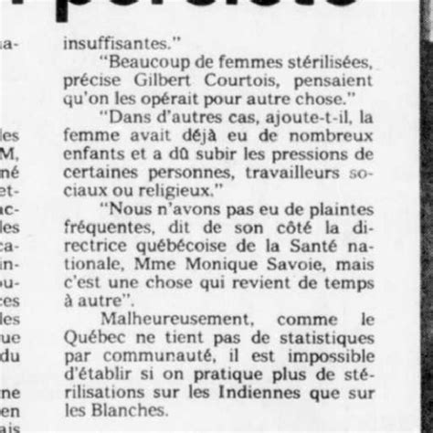 Stérilisation Forcée De Femmes Autochtones « Une Amnésie Collective