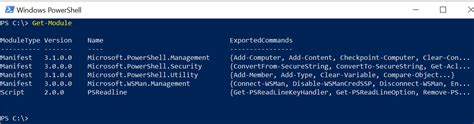 powershell list installed modules shellgeek