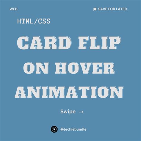 create a stunning card flip on hover animation using html and css