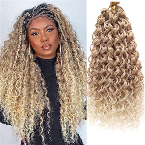 Gogo Curl Crochet Hair 18inch Ombre Deep Wave Crochet Hair Synthetic