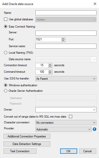 oracle database data source