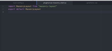 ecmascript 6 using masonry as a nuxt js plugin client