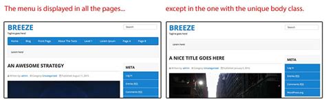 how to hide elements on specific wordpress pages ostraining