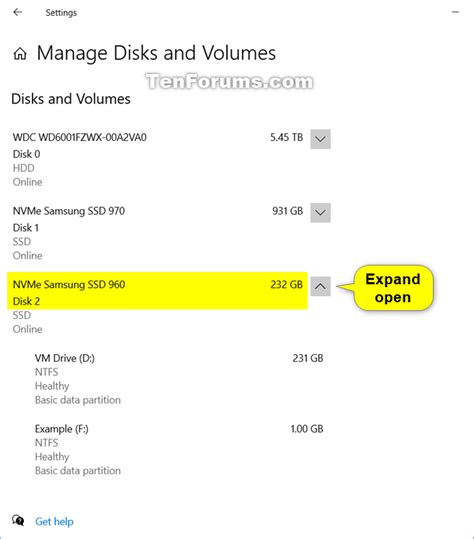 Extend Volume Or Partition In Windows 10 Tutorials