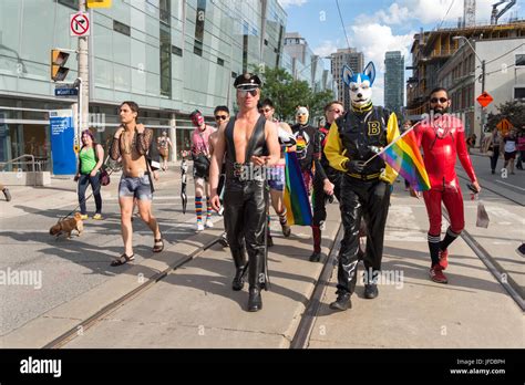 Toronto Canada 25 June 2017 Members Of The Bdsm Community After
