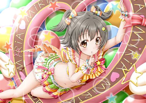 Akagi Miria Blush Bow Brown Eyes Gray Hair Idolmaster Idolmaster
