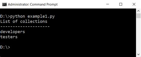 how to get collection names of mongodb database python
