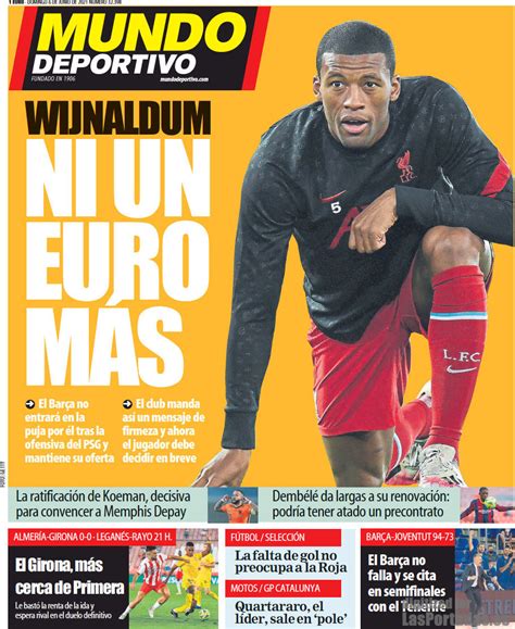 Periodico Mundo Deportivo 6 6 2021