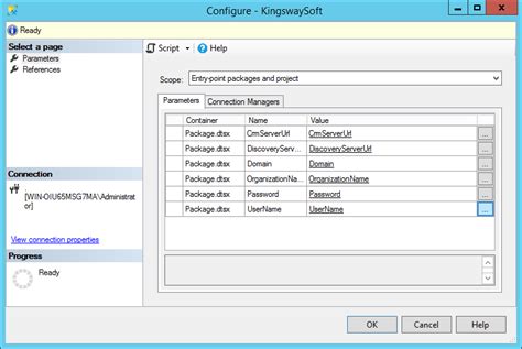parameterizing cds crm connection manager