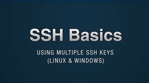 ssh using multiple ssh keys youtube