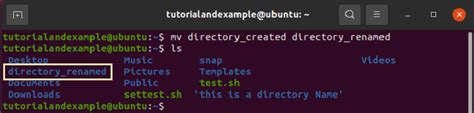 rename folder in linux tae