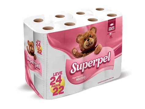 Papel Higiênico Folha Dupla Superpel Leve 24 Pague 22 Braslimpo
