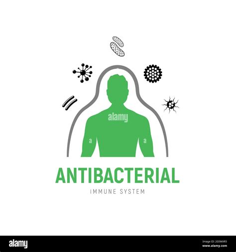 Immune System Vector Icon Logo Health Anti Bacteria Virus Protection