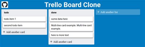 github tberghuis trello board clone clone of single