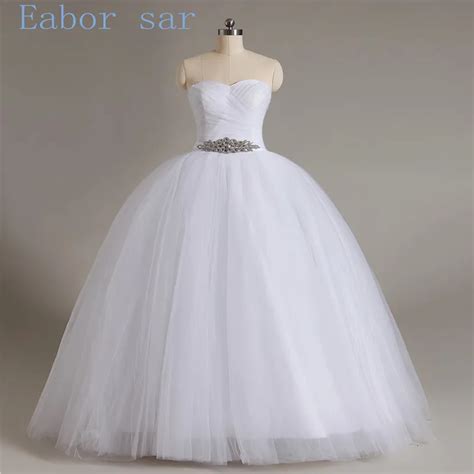 Free Shipping 2017 New Arrival Bridal White Ivory Wedding Dress Bridal