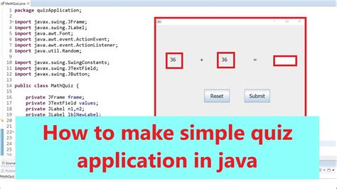 how to make simple quiz application in java programmer land simple