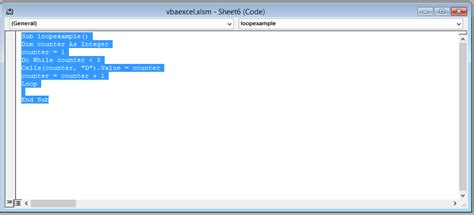 best excel tutorial do while loop in excel vba