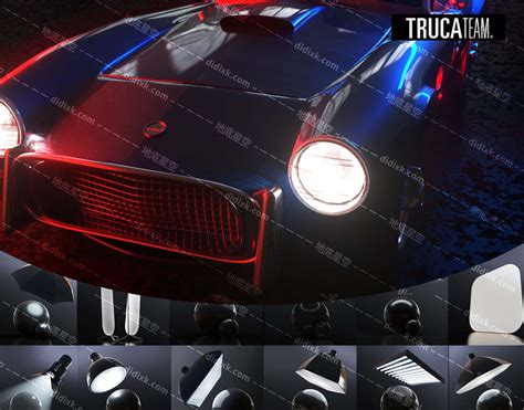 c4d预设 c4d redshift渲染器舞台灯光照明摄影棚hdri产品场景渲染预设 redshift light suite for c4d