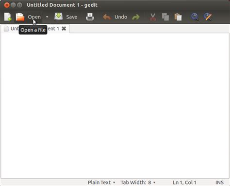 ubuntu configure gedit to always open documents in new tab unix