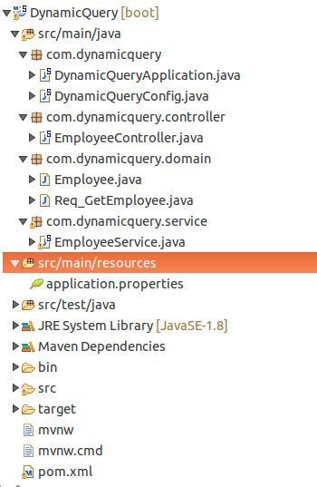 dynamic query in spring boot