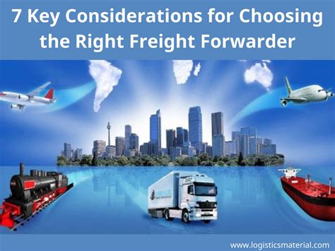 7 Key Considerations For Choosing The Right Freight Forwarder