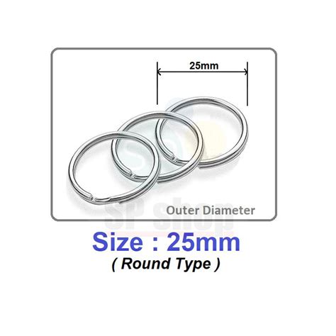 Key Chain Ring Stainless Steel 304 Keychain Ring Diy 25mm 30mm 35mm Ss