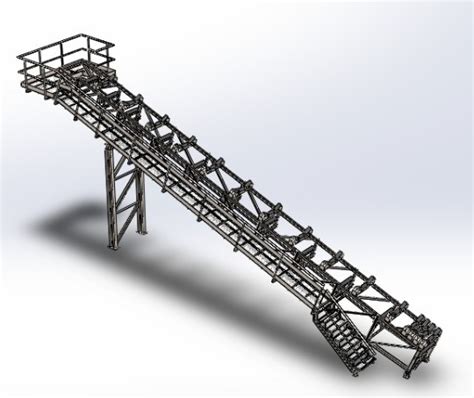 Cinta输送带输送机结构3d图纸 Solidworks设计 Solidworks 2018 模型图纸下载 懒石网